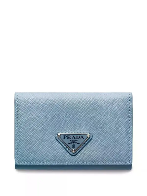 Prada Saffiano Leather Cardholder - Blue