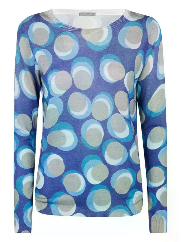 IN BED WITH YOU Geometric Print Jumper - Blue