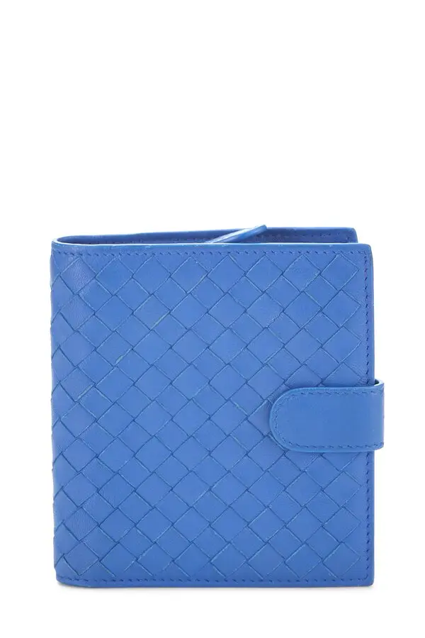 Bottega Veneta Intrecciato Compact Wallet - Blue