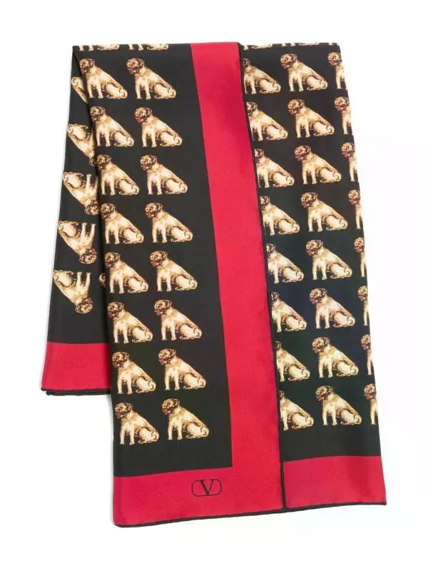 Valentino Garavani Petit Charles Scarf - Black