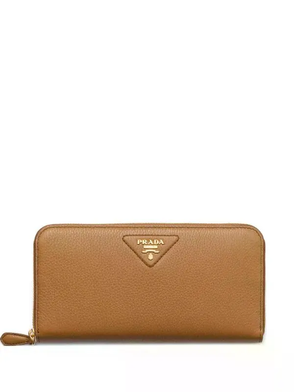 Prada Large Zip-around Wallet - Brown