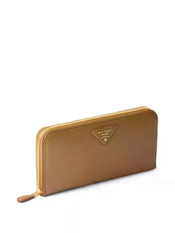Prada Large Zip-around Wallet - Brown