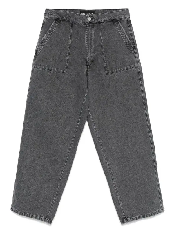 THE EDITOR Washed-effect Jeans