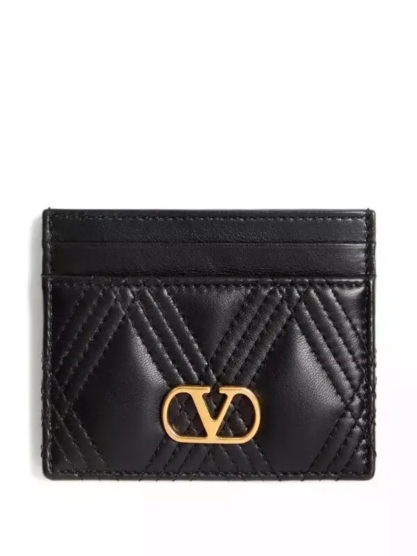 Valentino Garavani Quiltie 67 Card Holder - Black