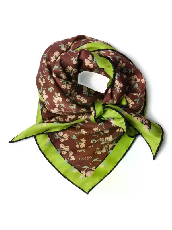 Prada Floral-print Scarf
