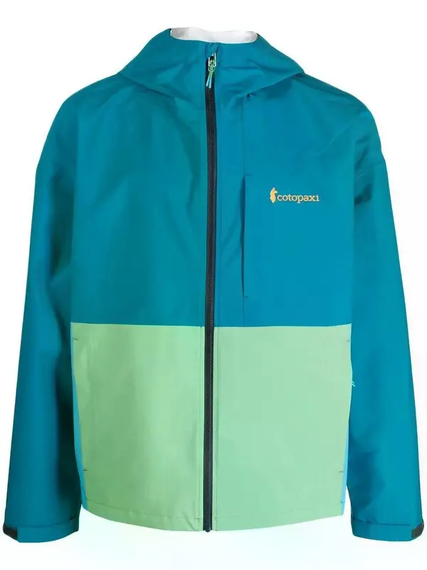 COTOPAXI Colour-block Zip-up Hooded Jacket - Blue