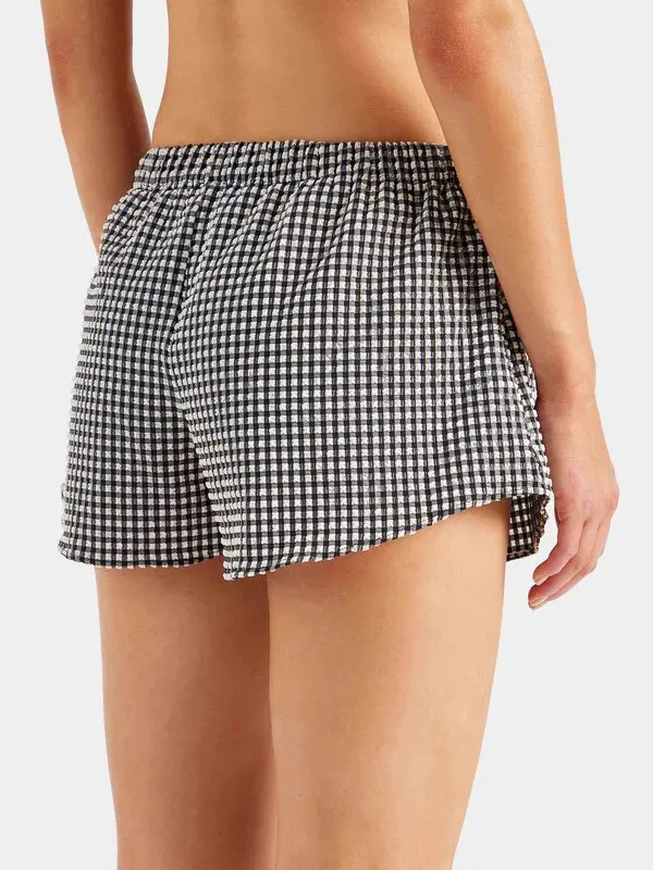 Hunza G Resort Swim Short - Black Gingham