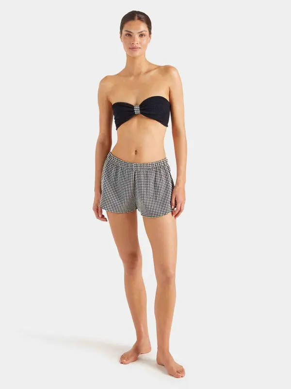 Hunza G Resort Swim Short - Black Gingham
