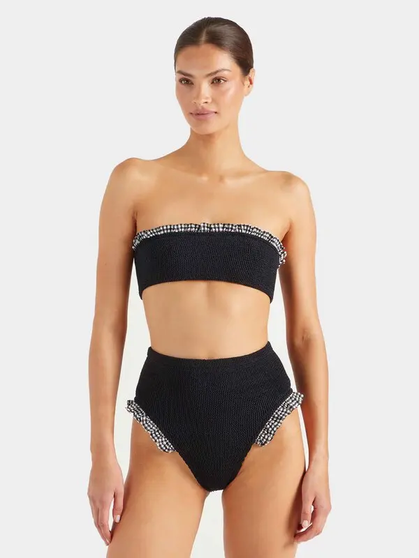 Hunza G Peggy Bikini - Black Gingham