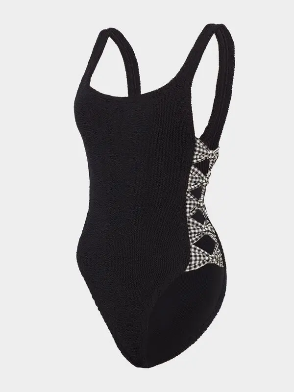 Hunza G Tiffany One-piece Swimsuit - Black Gingham