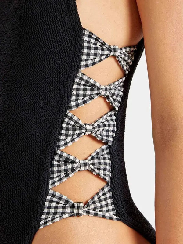 Hunza G Tiffany One-piece Swimsuit - Black Gingham