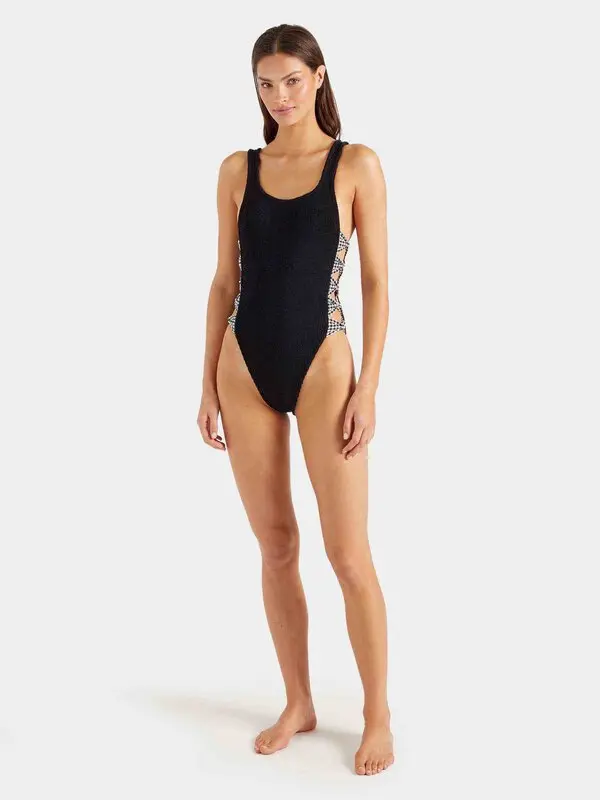 Hunza G Tiffany One-piece Swimsuit - Black Gingham