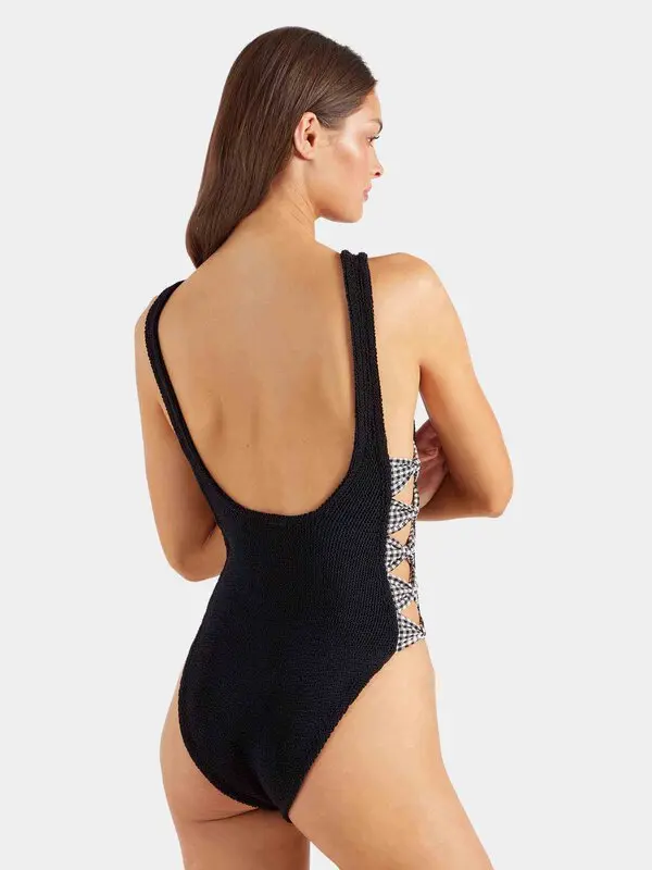 Hunza G Tiffany One-piece Swimsuit - Black Gingham
