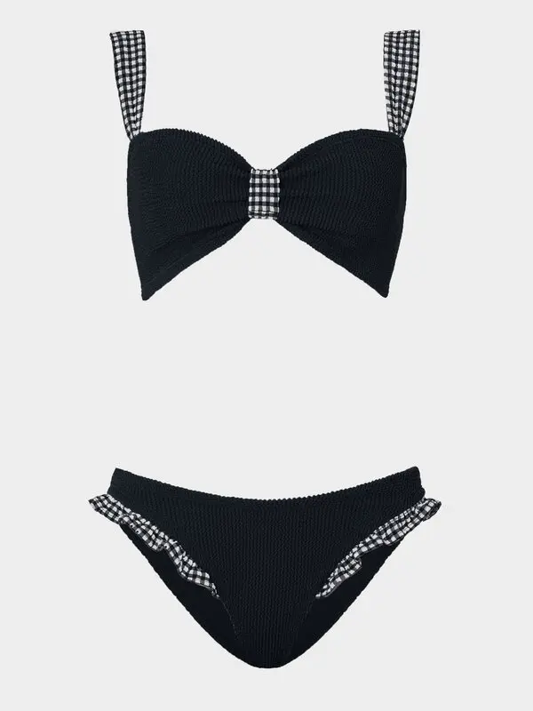 Hunza G Loretta Bikini - Black Gingham