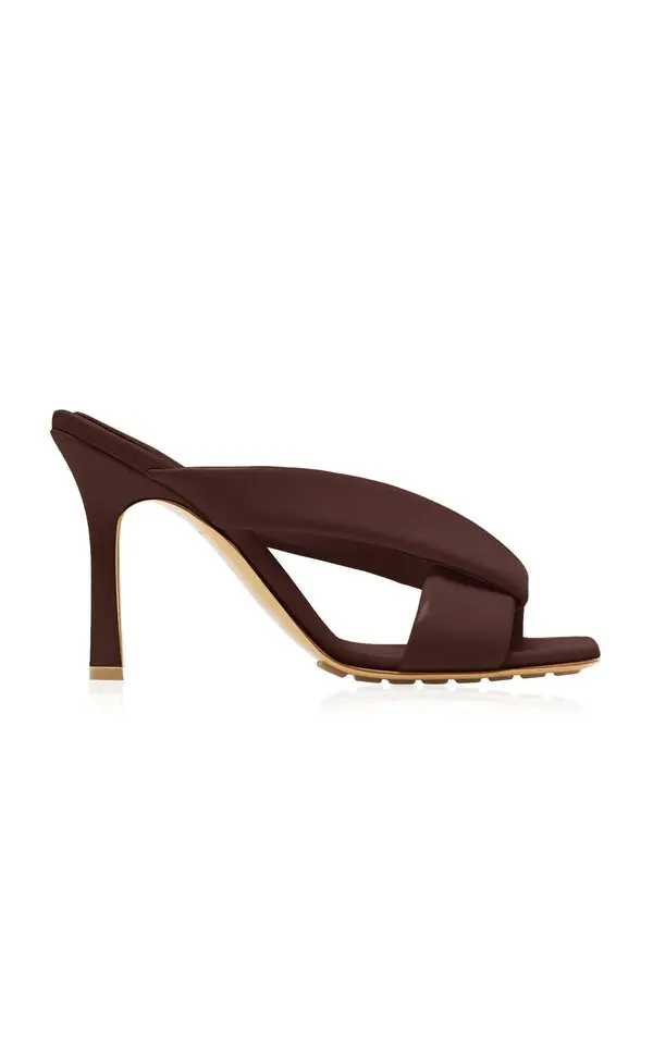 Bottega Veneta Cushion Lux Leather Sandals - Brown