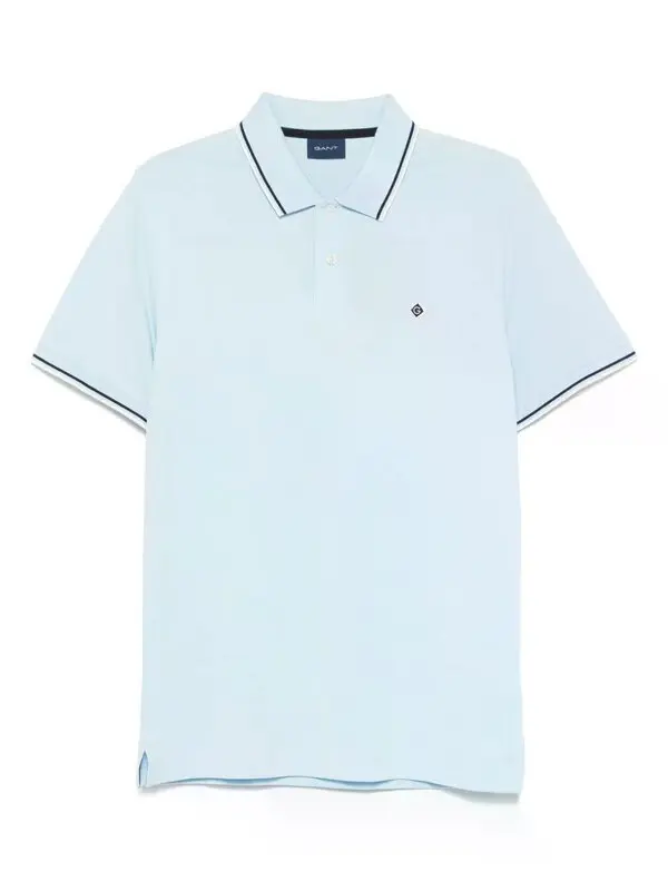 Gant Logo-appliqué Polo Shirt - Blue