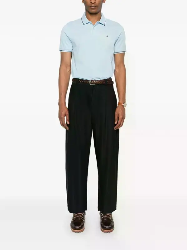 Gant Logo-appliqué Polo Shirt - Blue