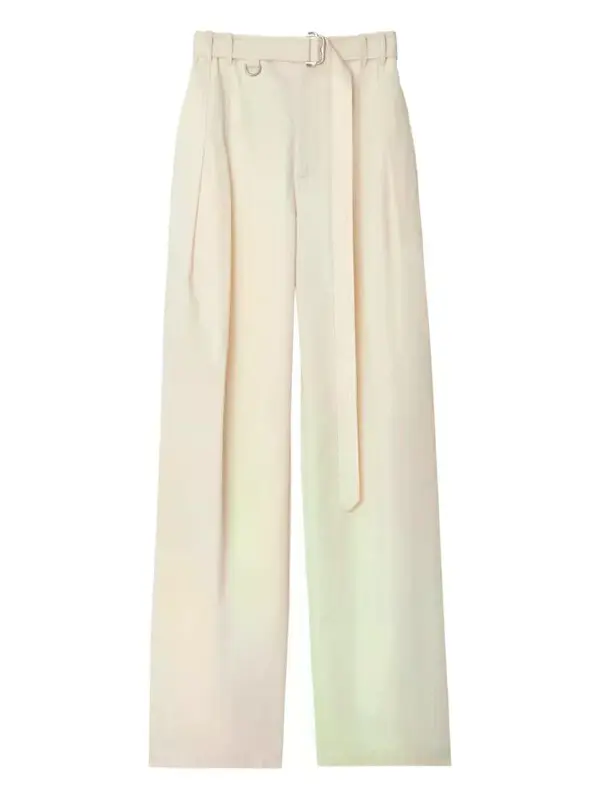 Burberry Gabardine Belted Trousers