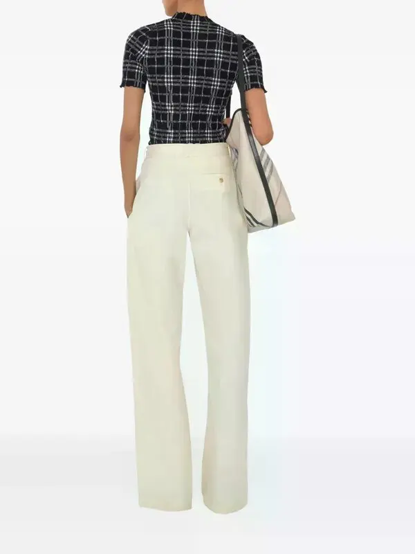 Burberry Gabardine Belted Trousers