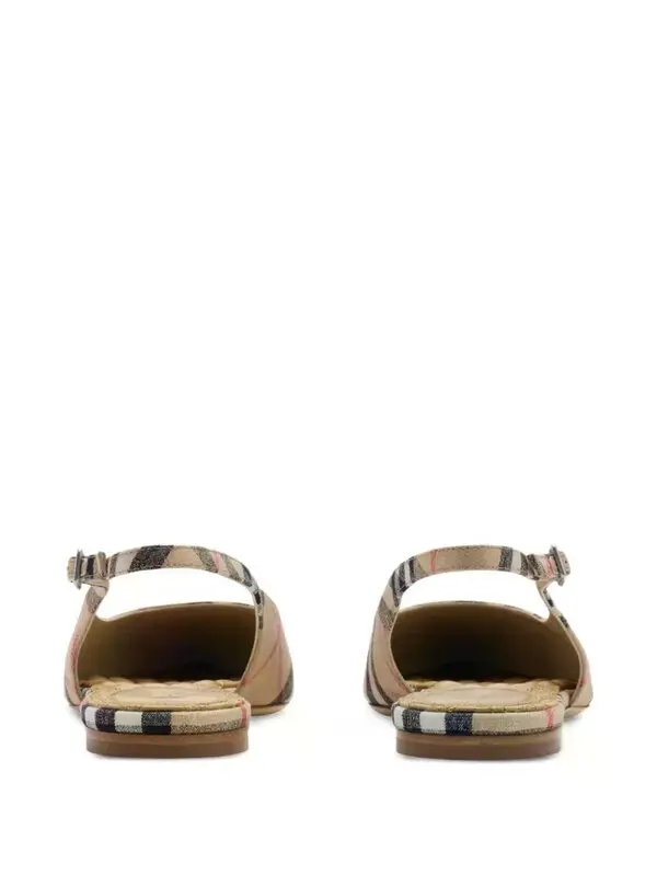 Burberry Checked Ballet Flats - Neutrals