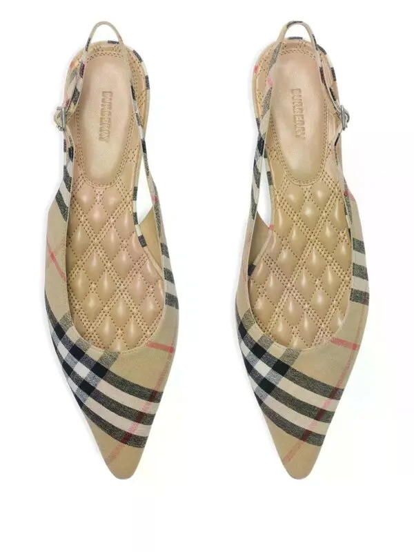 Burberry Checked Ballet Flats - Neutrals