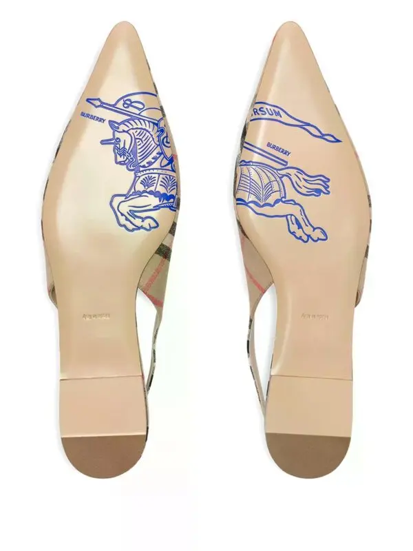 Burberry Checked Ballet Flats - Neutrals