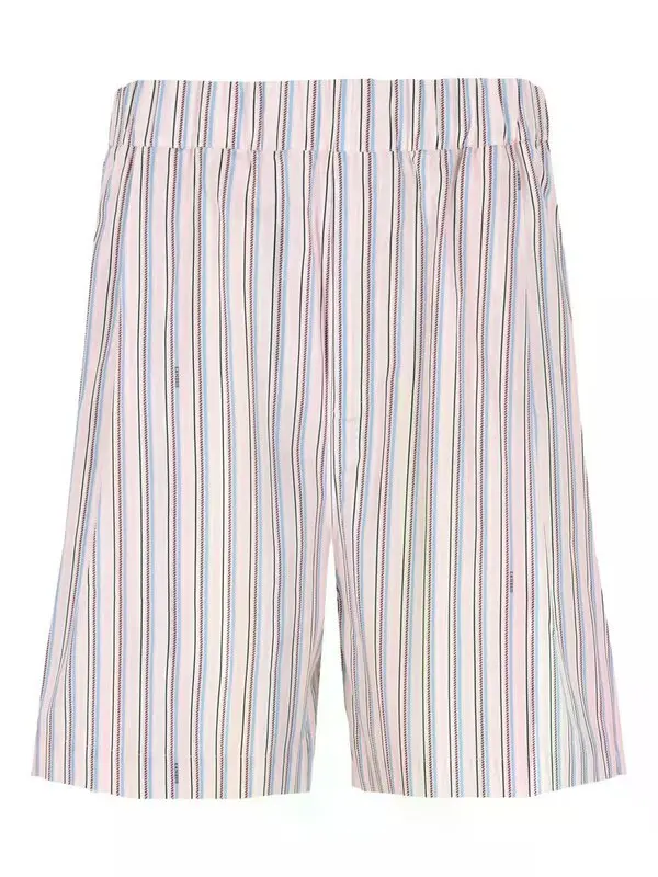 LANEUS Striped Bermuda Shorts - Pink