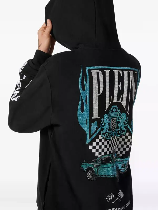 Philipp Plein Flame Racing Hoodie