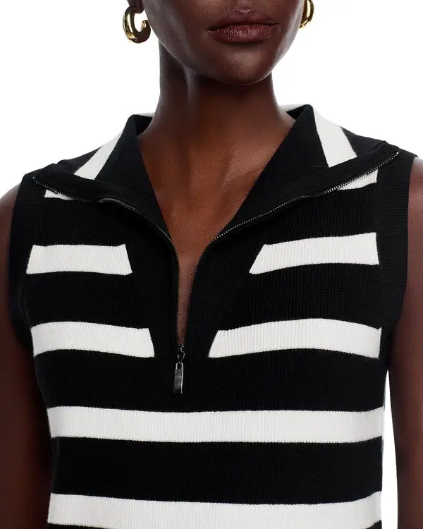 SIONI Sleeveless Striped Sweater