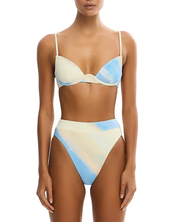 Significant Other Corinne High Waist Bikini Bottom - Vista Stripe