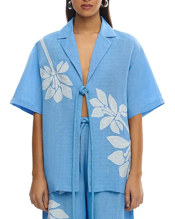Significant Other Tammy Cover Up Shirt - Cerulean