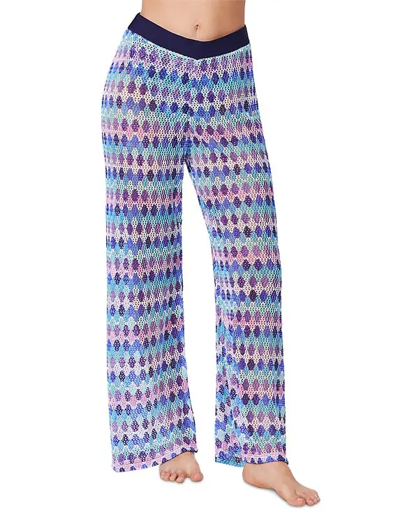 GOTTEX Printed Cover Up Pants - Blue Multi