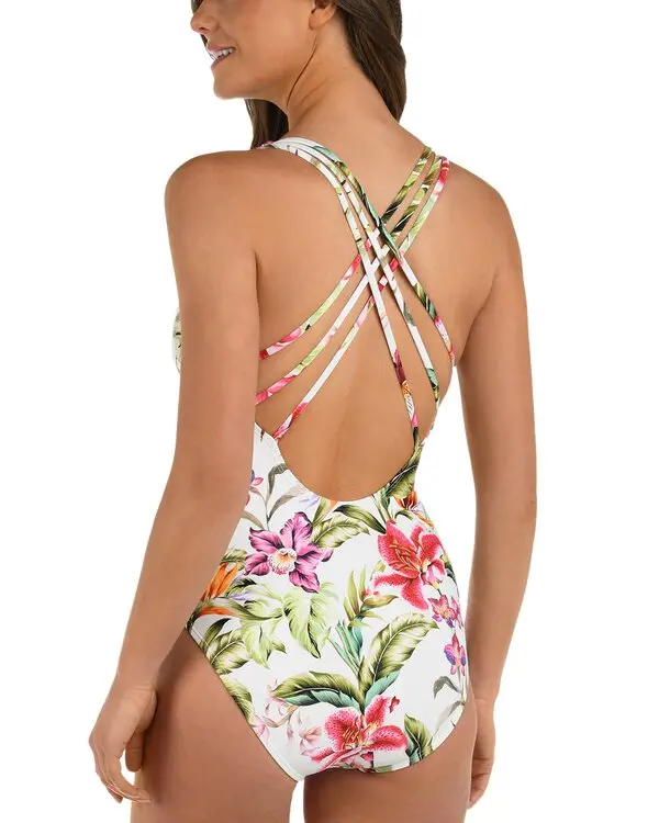 La Blanca Polynesian Plunge One Piece Swimsuit