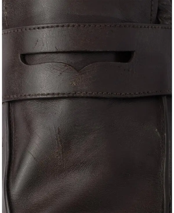 Prada Shuffle Antiqued Leather Loafers - Brown