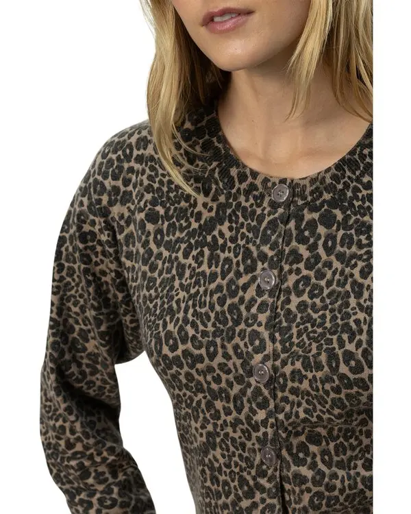 Sanctuary Animal Print Buttoned Cardigan