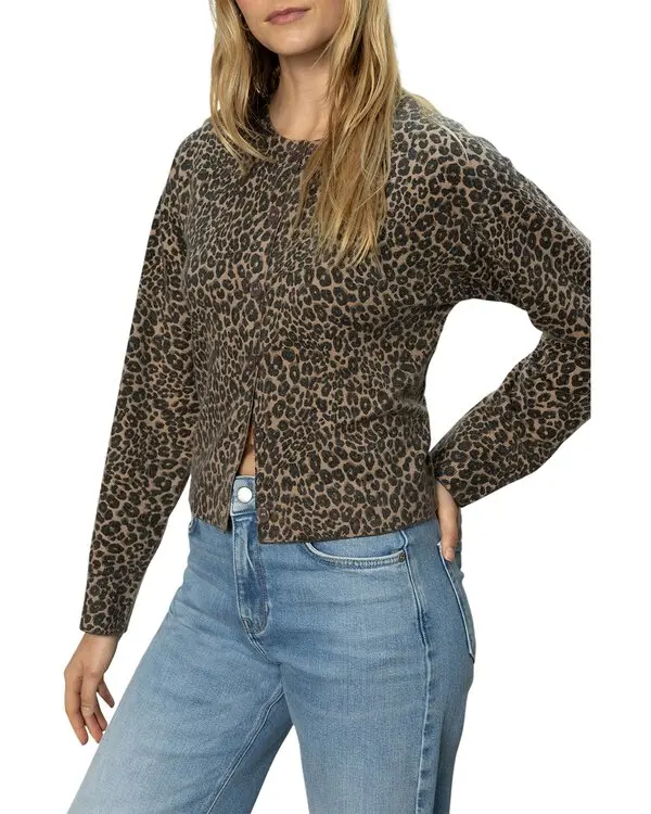 Sanctuary Animal Print Buttoned Cardigan