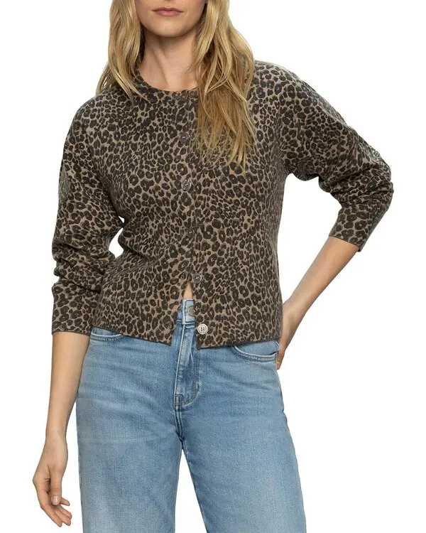 Sanctuary Animal Print Buttoned Cardigan