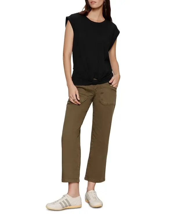 Sanctuary Knotted Hem Muscle Tee - Black