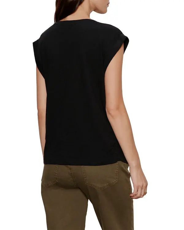 Sanctuary Knotted Hem Muscle Tee - Black