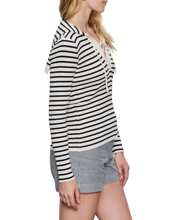 Sanctuary Striped Lace-up Sweater