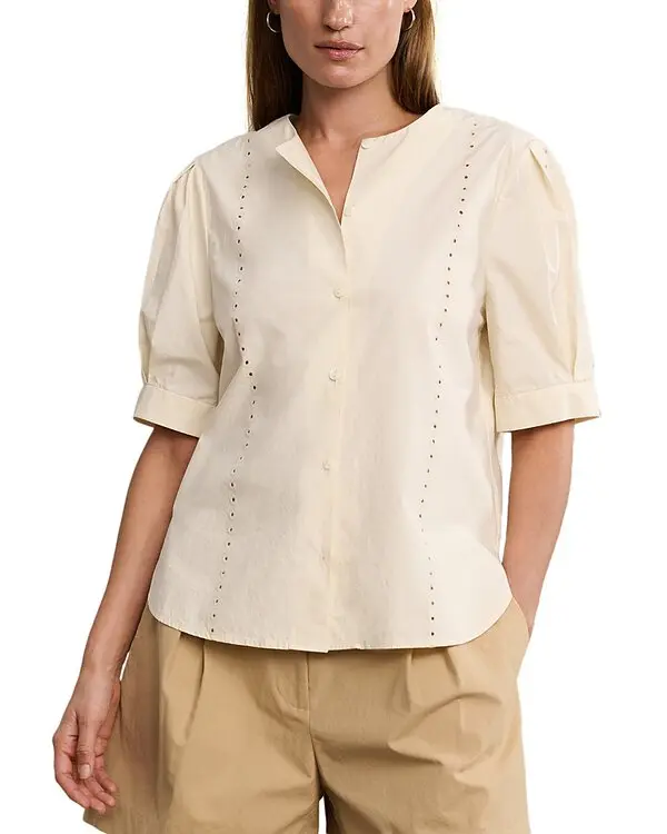Jenni Kayne Harper Blouse - Warm Ivory