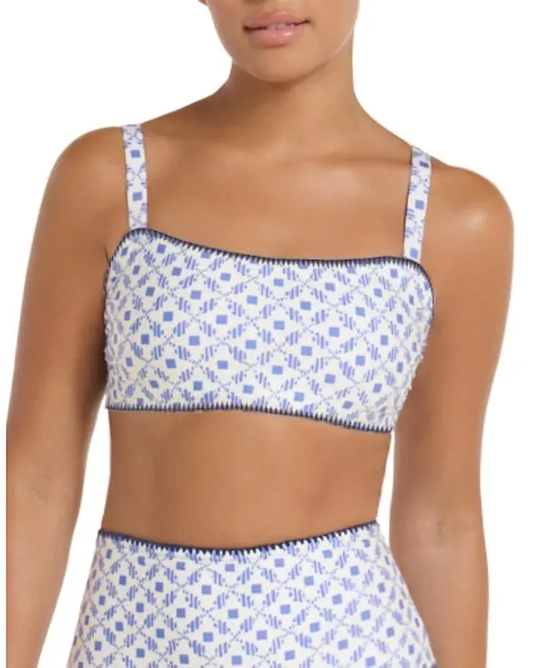 HERMOZA Alyssa Reversible Bikini Top - Santorini Dots