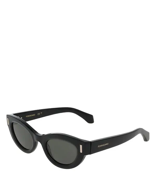 FERRAGAMO Rivet Cat Eye Sunglasses - Black