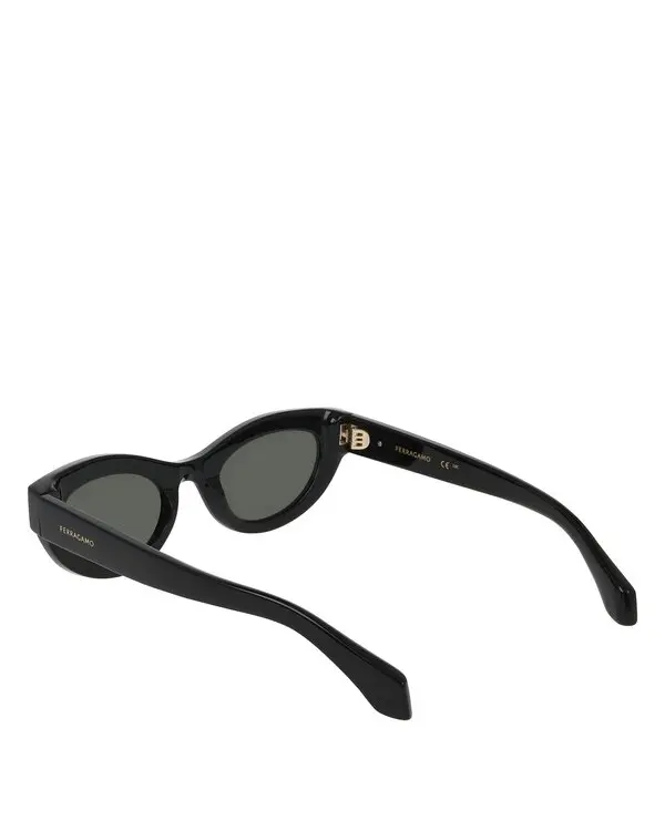 FERRAGAMO Rivet Cat Eye Sunglasses - Black