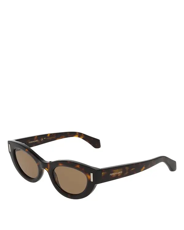 FERRAGAMO Rivet Cat Eye Sunglasses - Brown