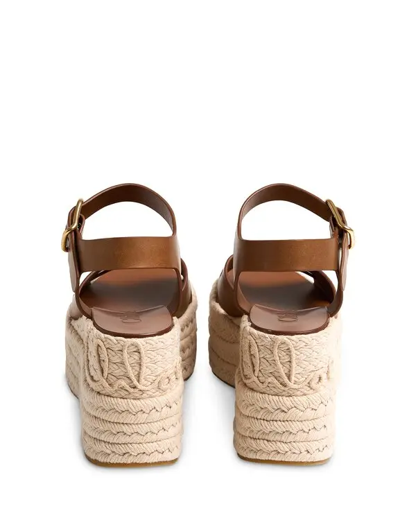 Chloé Isla Espadrille Sandals - Ginger Brown