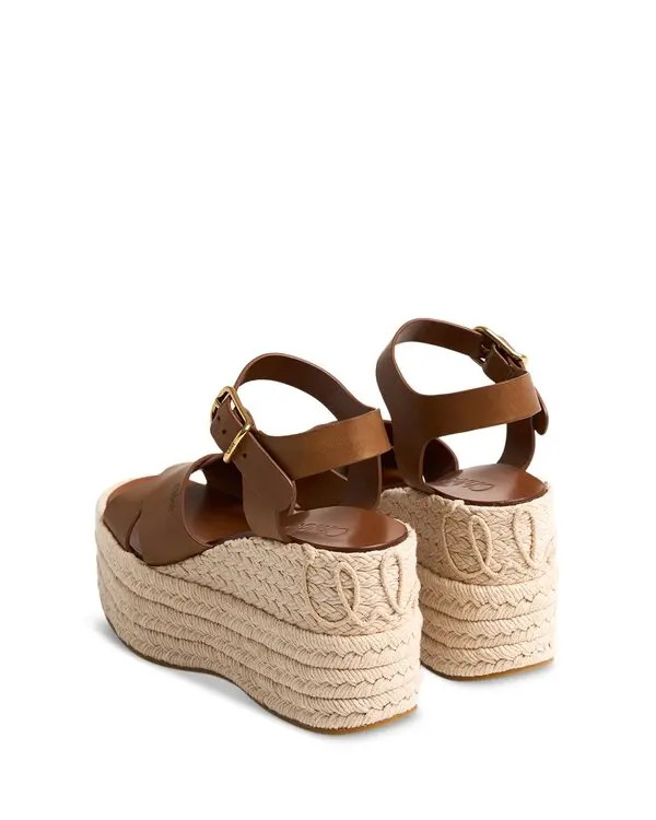 Chloé Isla Espadrille Sandals - Ginger Brown