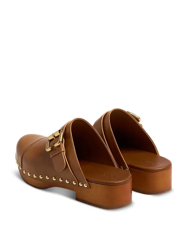 Chloé Jeannette Clogs - Ginger Brown