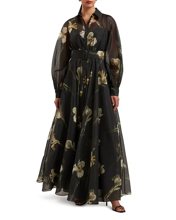 Ted Baker London Liorral Printed Organza Maxi Dress