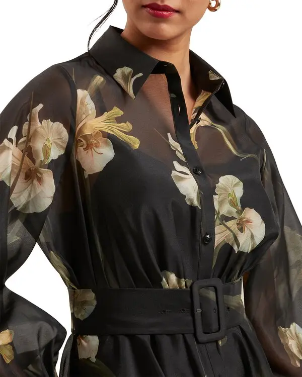 Ted Baker London Liorral Printed Organza Maxi Dress